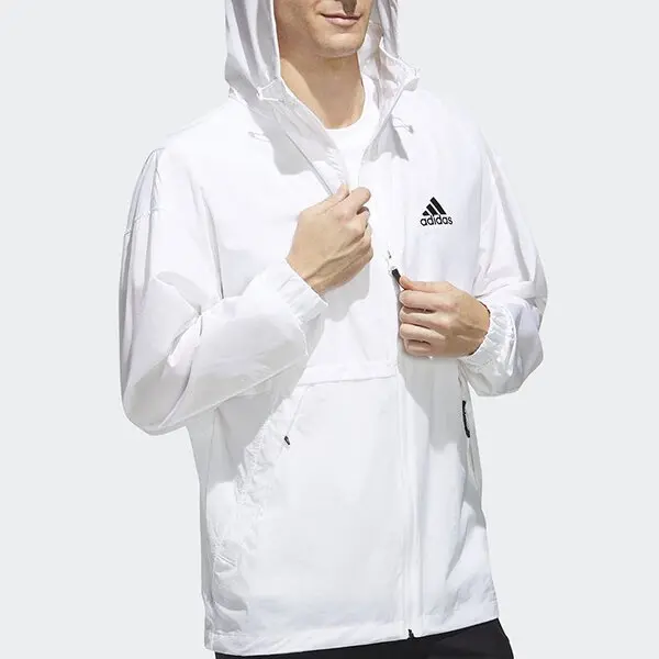 Adidas Outdoor Sports Jacket With Hood - White