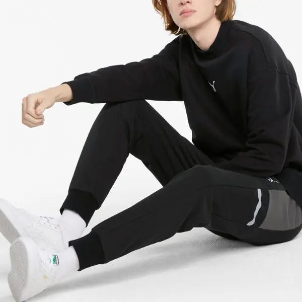 PUMA Logo Tape Pants - Black