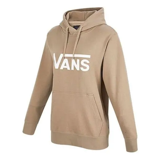 VANS Logo Print Hoodie - Khaki
