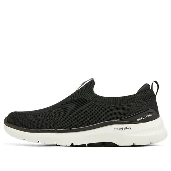 Sketchers Go Walk 6 Warnock Slip-on Athletic Shoes - Black