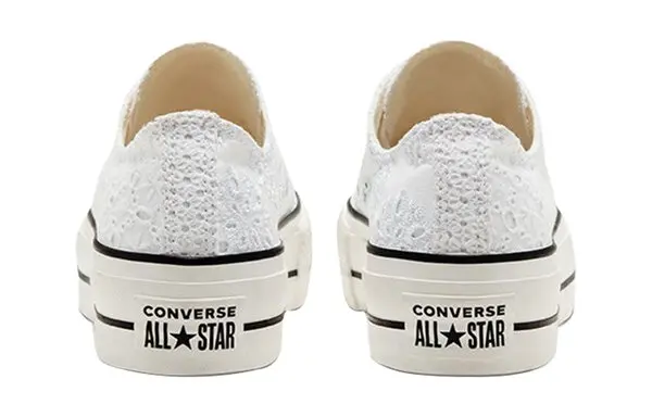 CONVERSE Chuck Taylor All Star Low Platform Sneakers With Embroidered Floral Detail