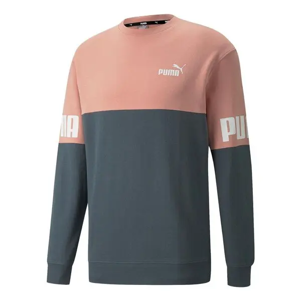 PUMA Power Colorblock Crew Sweatshirt - Pink/blue