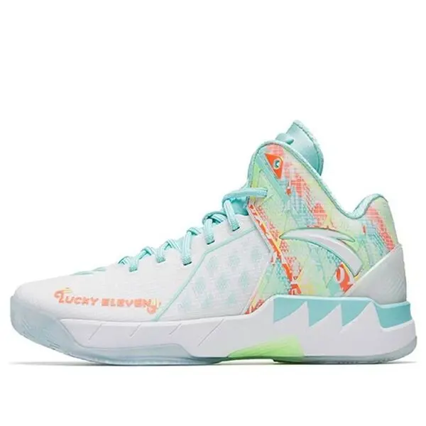 ANTA Kt1 Pro "lucky" High-top Athletic Sneakers - White/pin/green
