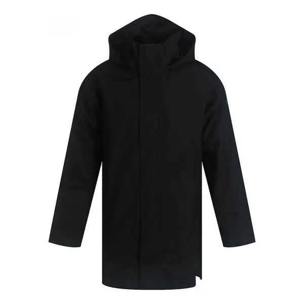Adidas Urban Parka R.r Hooded Sports Tatting Sports Coat - Black