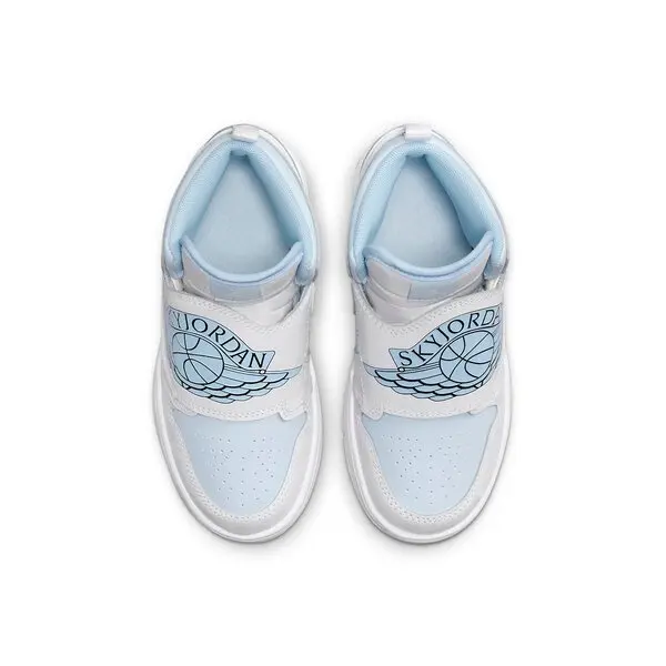 JORDAN 1 Mid Sneakers - White/blue