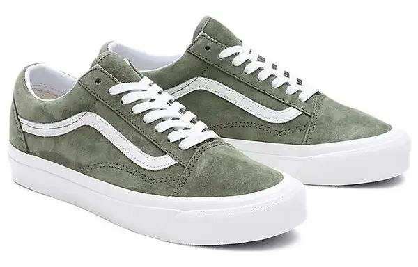 VANS Vault Old Skool Vr3 Lx 'pig Suede - Olive Green/white