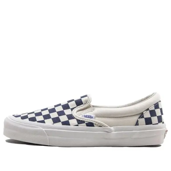VANS Og Classic Slip-on Lx Navy Checkerboard - Black/white