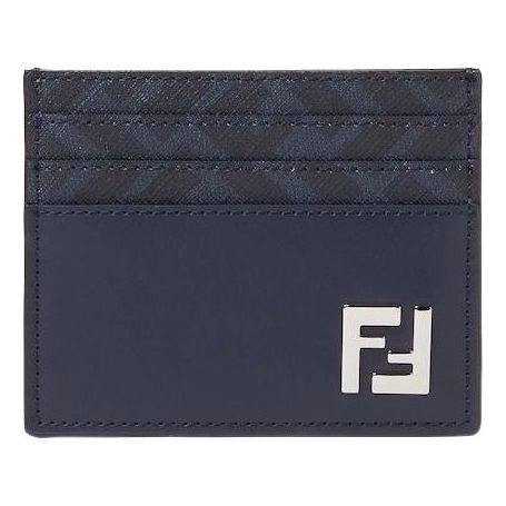 Fendi Ss26 Ff Squared Card Holder - Dark Blue