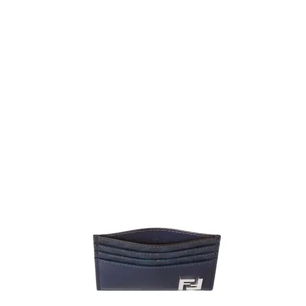 Fendi Ss26 Ff Squared Card Holder - Dark Blue