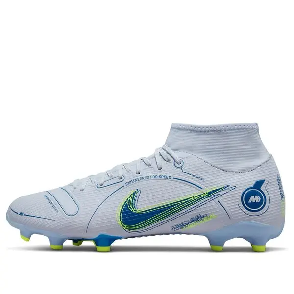 Nike Mercurial Superfly Academy Mg High Top Football Boots - Grey/blue/yellow