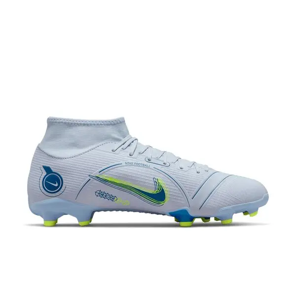 Nike Mercurial Superfly Academy Mg High Top Football Boots - Grey/blue/yellow