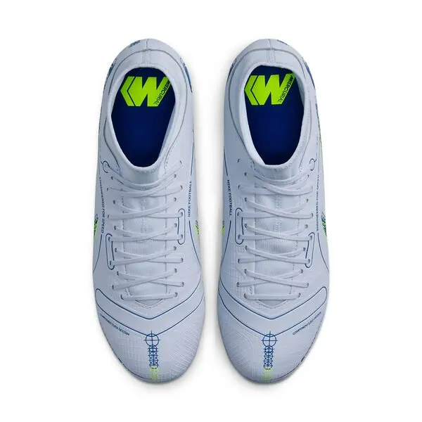 Nike Mercurial Superfly Academy Mg High Top Football Boots - Grey/blue/yellow