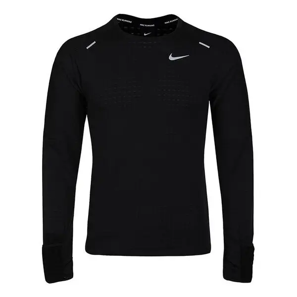 Nike Dri-fit Sphere Long Sleeve Running Top - Black