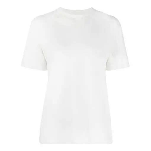 Off-White Short Sleeve Round Neck T-shirt - White
