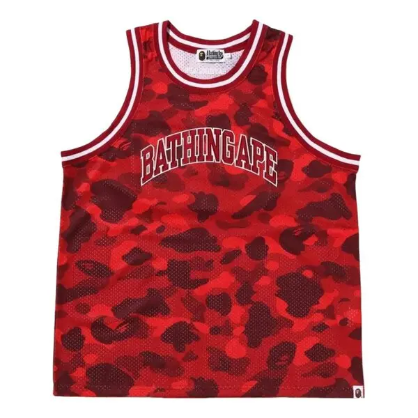 A BATHING APE Color Camo Jersey - Red