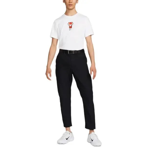 Nike Tiger Woods Frank Cartoon Printing Round Neck Short Sleeve White T-shirt - Default Color