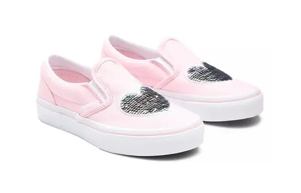 VANS Slip-on Sneakers With Sequin Heart Detail