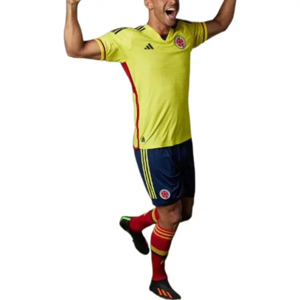 Adidas Colombia Logo Short Sleeve Shirt - Bright Yellow