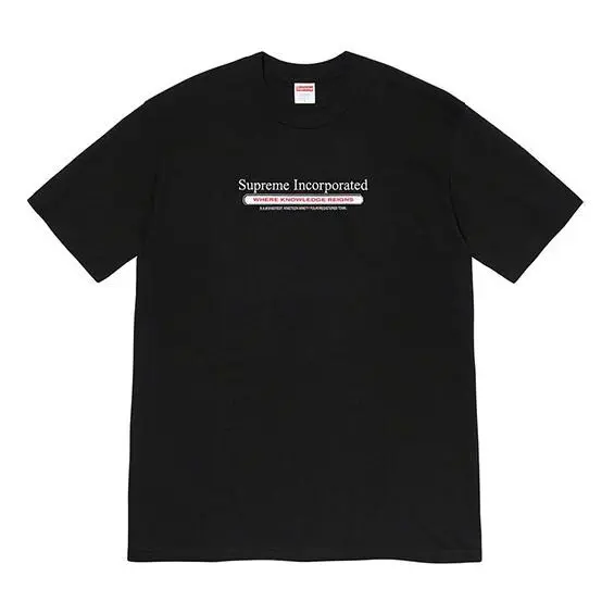 Supreme Fw19 Week 7 Inc. Tee Chest Alphabet Short Sleeve - Black