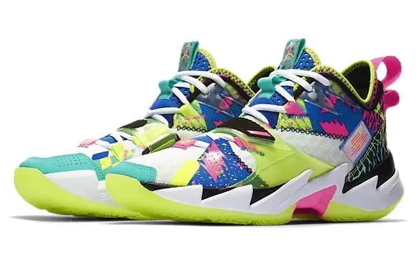 JORDAN Why Not Zer0.3 "la Born" High Top Sneakers - Whiteyellow