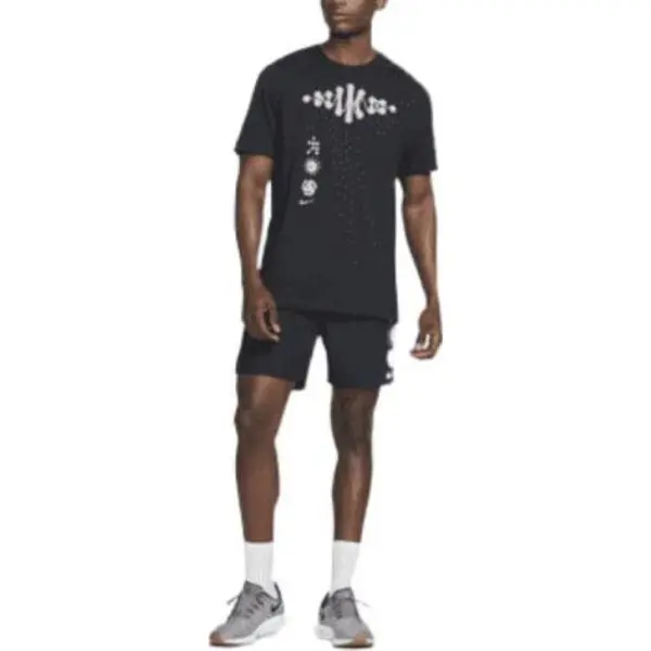 Nike Dri-fit Knit Round Neck Short Sleeve Graphic T-shirt - Multi-color