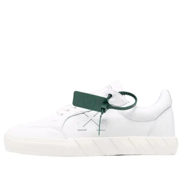 Off-White Low Vulcanized Canvas Sneaker - White/green
