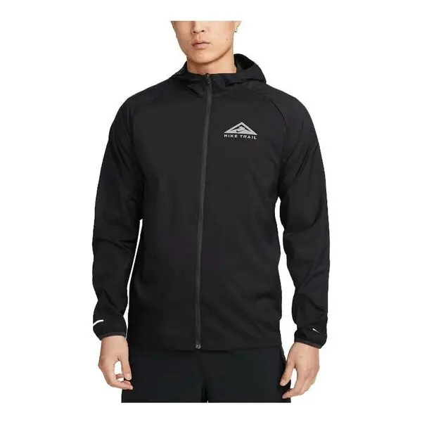 Nike Trail Aireez Lightweight Running Jacket - Black