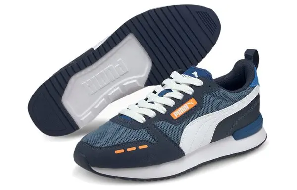 PUMA R78 Casual Low Top Sneakers - Blue/white/orange
