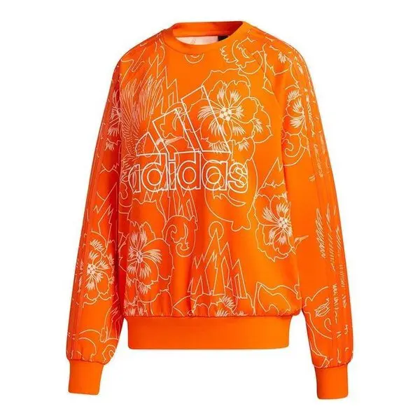 Adidas Floral Print Crewneck Sweater