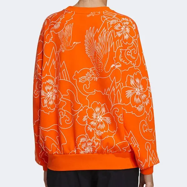 Adidas Floral Print Crewneck Sweater