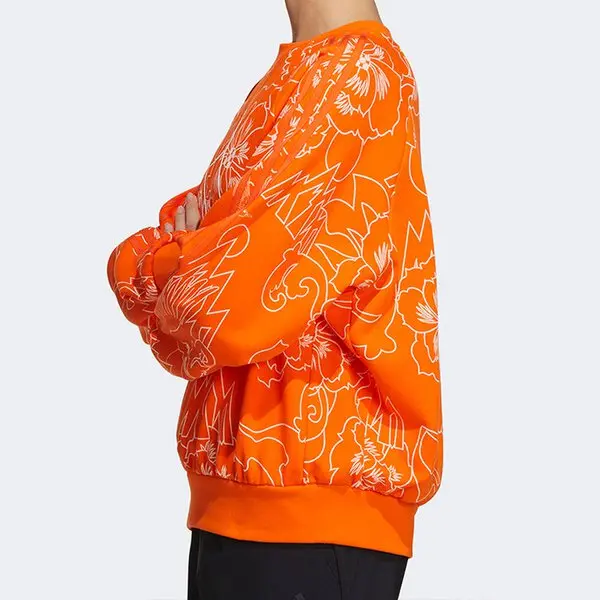 Adidas Floral Print Crewneck Sweater