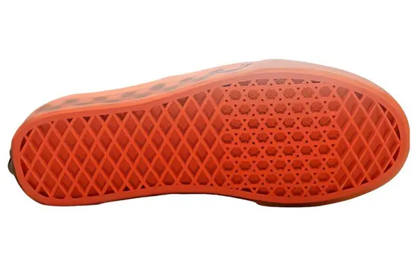 VANS Lace-up Low Top Skate Shoes - White/orange