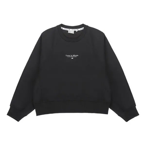NEW BALANCE Pullover Hoodie With Alphabet Print - Black