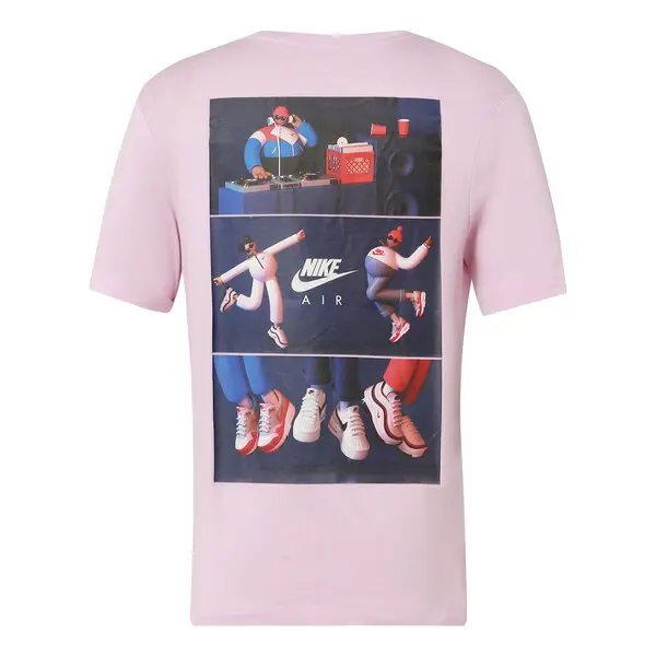 Nike Graphic Print Short Sleeve Tee - Pink