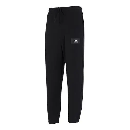 Adidas Knit Pants Label Logo Casual Sports Bundle Feet Long Pants/trousers Autumn Black - Default Color