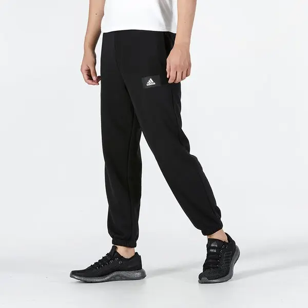 Adidas Knit Pants Label Logo Casual Sports Bundle Feet Long Pants/trousers Autumn Black - Default Color
