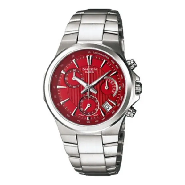 Casio Sheen Analog Watch With Water Resistance - Wine Red