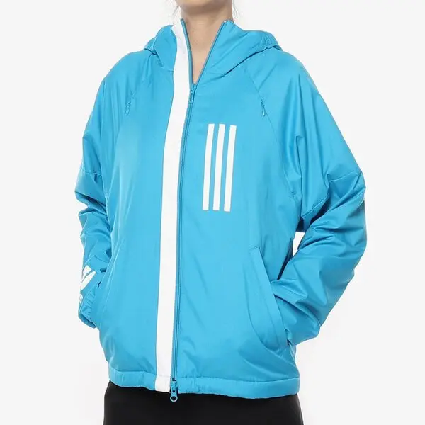 Adidas Hooded Track Jacket With Stripes