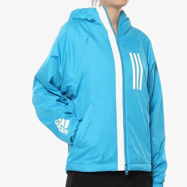 Adidas Hooded Track Jacket With Stripes