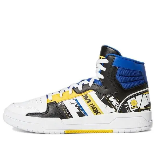 Adidas Entrap Mid 'golden State Warriors - Cloud White/royal Blue/yellow