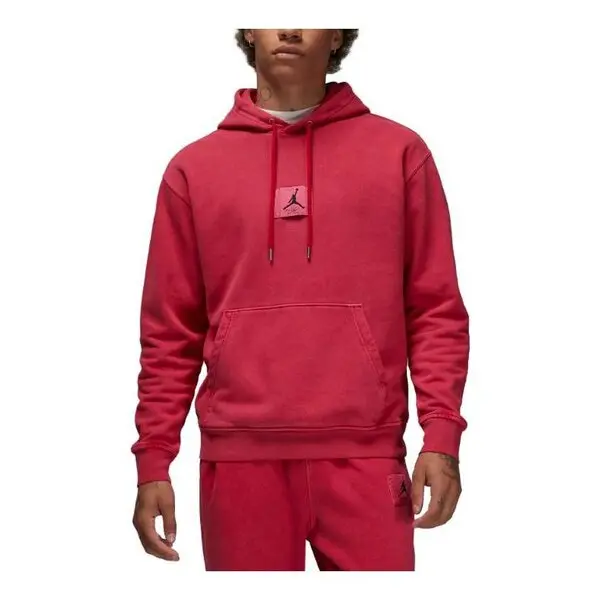 JORDAN Statement Fleece Washed Hoodie - Red