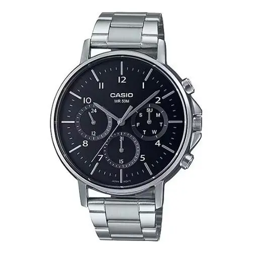 Casio Analog Stainless Steel Watch - Silver/black