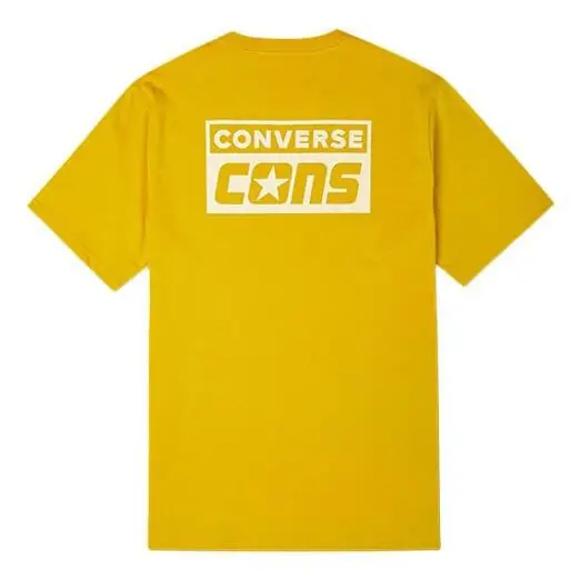 CONVERSE Alphabet Logo Printing Casual Short Sleeve - Yellow