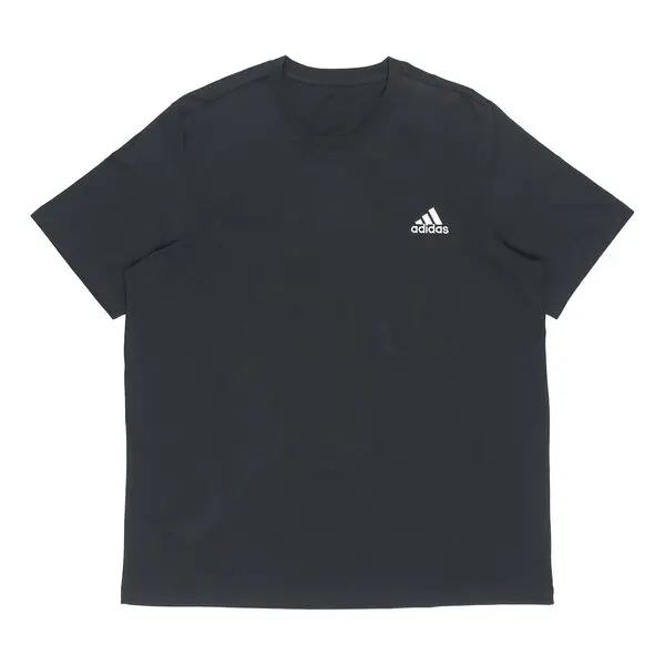 Adidas Sl Sj T Logo Sports Round Neck Short Sleeve - Black