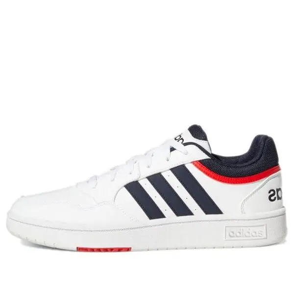 Adidas Hoops 3.0 Low Classic Vintage Shoes - Cloud White/legend Ink/vivid Red