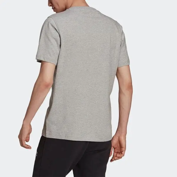 Adidas Originals Logo Alphabet Printing Round Neck Short Sleeve Japanese Version Gray T-shirt - Default Color