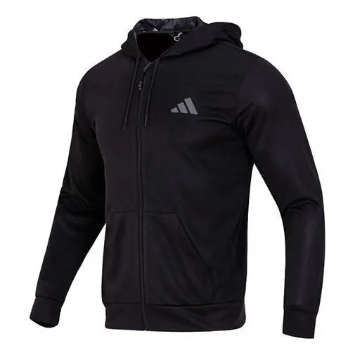 Adidas Train Essentials Seasonal Training Full-zip Jacket - Black