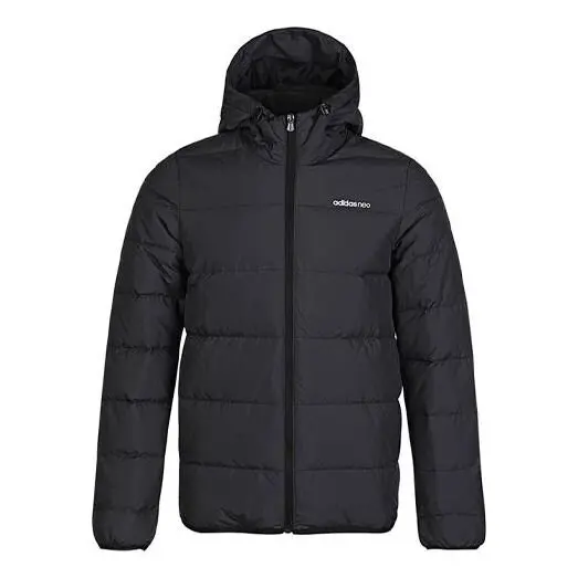 Adidas Neo Down Jacket With Hood - Black
