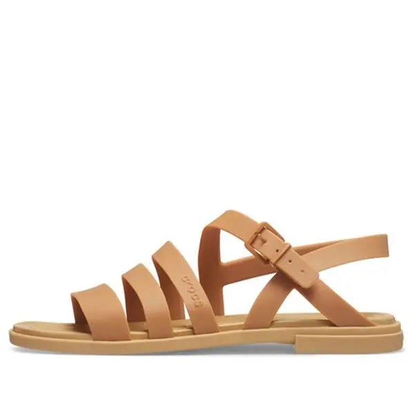 CROCS Strappy Flat Sandals With Buckle Fastening - Brown