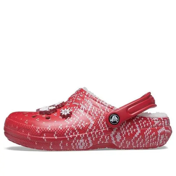 CROCS Classic Lined Clogs - Red